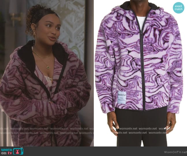 WornOnTV: Kiela’s purple fleece hoodie on Grown-ish | Daniella Perkins ...
