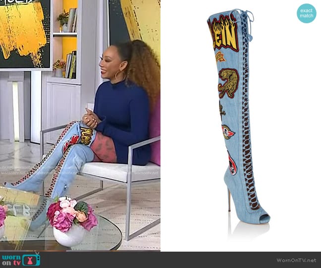WornOnTV: Mel B’s lace-up denim boots on Today | Clothes and Wardrobe ...