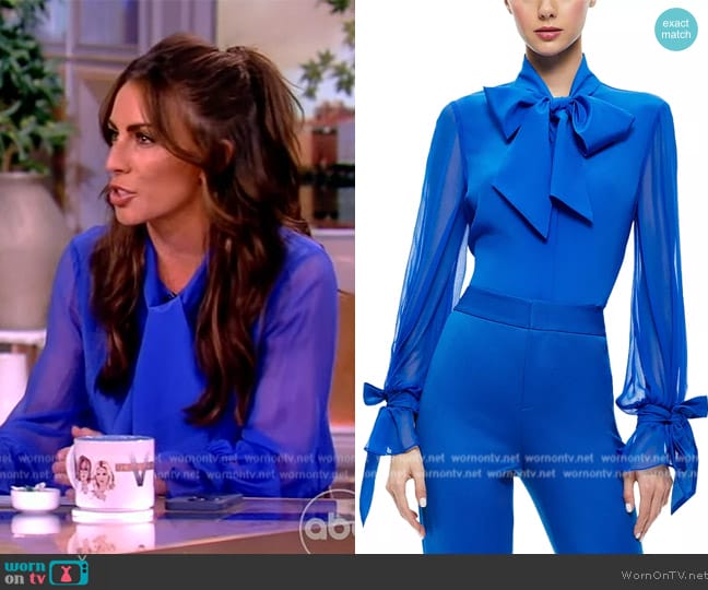 WornOnTV: Alyssa’s blue tie neck blouse on The View | Alyssa Farah Griffin | Clothes and ...