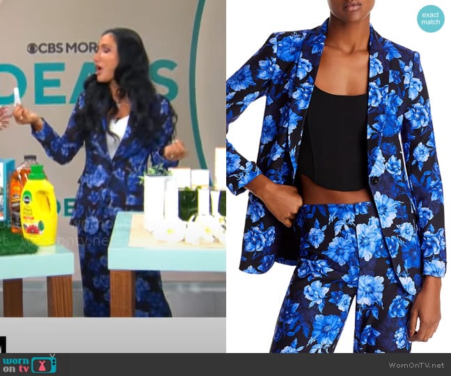 WornOnTV: Elizabeth Werner’s blue floral suit on CBS Mornings ...