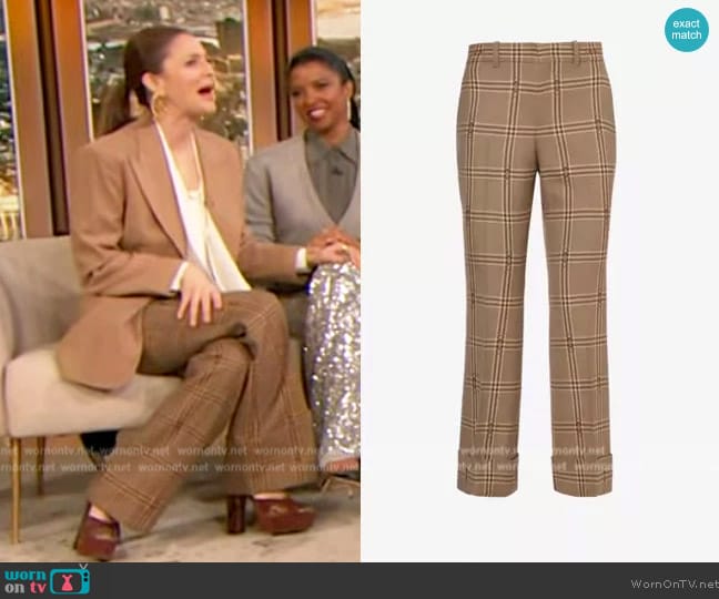 WornOnTV: Drew’s beige check pants on The Drew Barrymore Show | Drew Barrymore | Clothes and ...