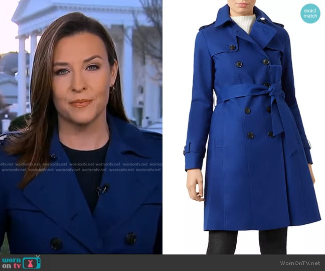 WornOnTV: Mary’s blue trench coat on Good Morning America | Mary Bruce ...