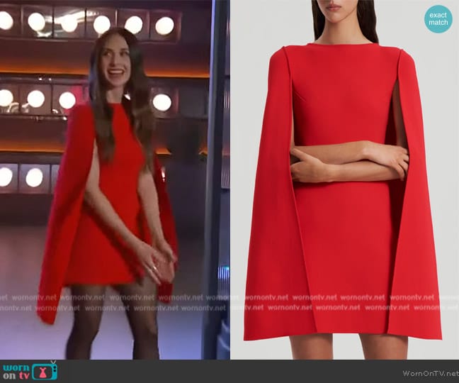 WornOnTV: Alison Brie’s red cape mini dress on The Kelly Clarkson Show ...