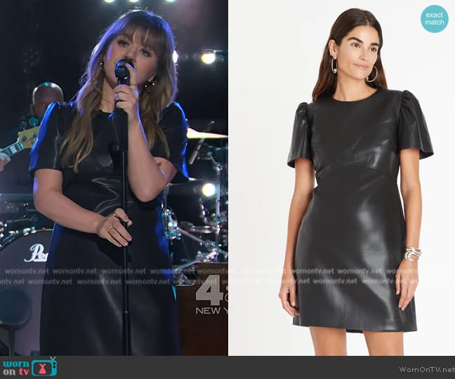 WornOnTV: Kelly Clarkson’s black leather dress on The Kelly Clarkson ...