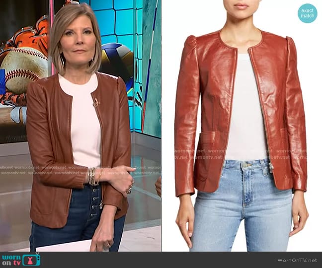 WornOnTV: Kate’s brown leather jacket on NBC News Daily | Kate Snow ...