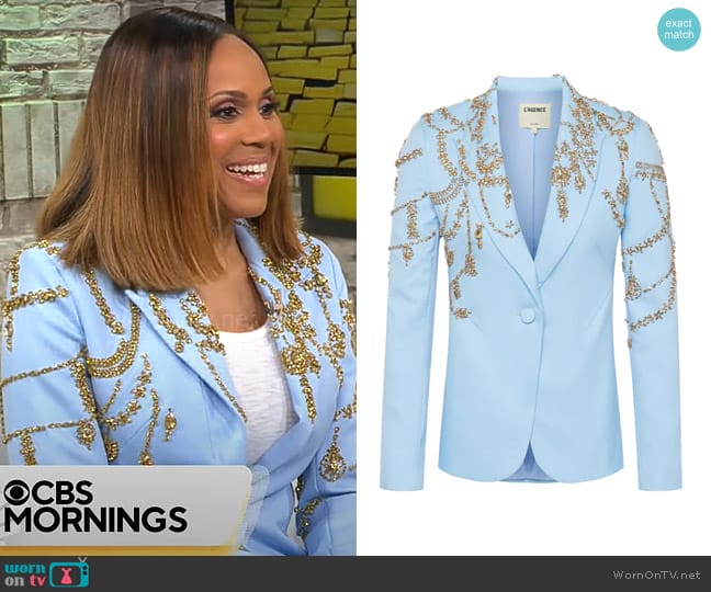WornOnTV: Deborah Cox’s blue and gold blazer on CBS Mornings | Clothes ...