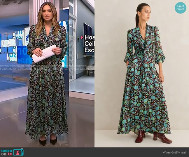 WornOnTV: Ellison Barber’s floral maxi dress on NBC News Daily ...