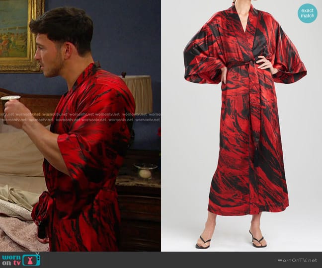 WornOnTV: Alex’s red print robe on Days of our Lives | Robert Scott ...