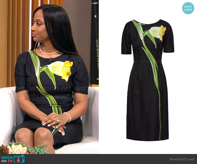 WornOnTV: Rachel Eliza Griffiths’ black flower print dress on CBS ...
