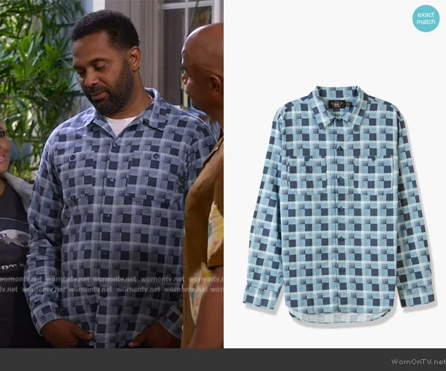 WornOnTV: Bennie’s blue plaid shirt on The Upshaws | Mike Epps ...