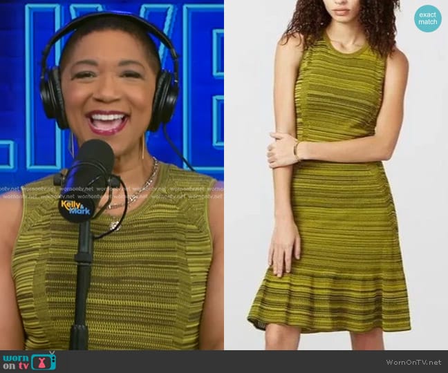 WornOnTV: Deja Vu’s yellow striped knit dress on Live with Kelly and ...