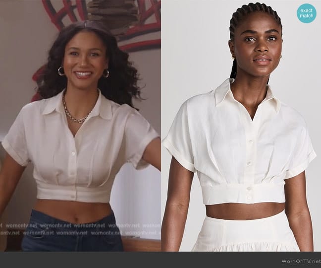 WornOnTV: Layla’s white cropped top on All American | Greta Onieogou ...