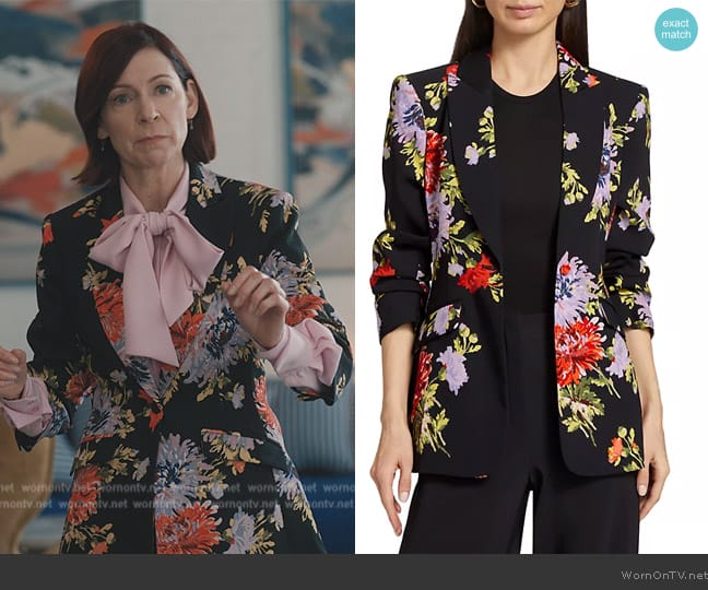 WornOnTV: Elsbeth’s black floral print blazer on Elsbeth | Carrie ...