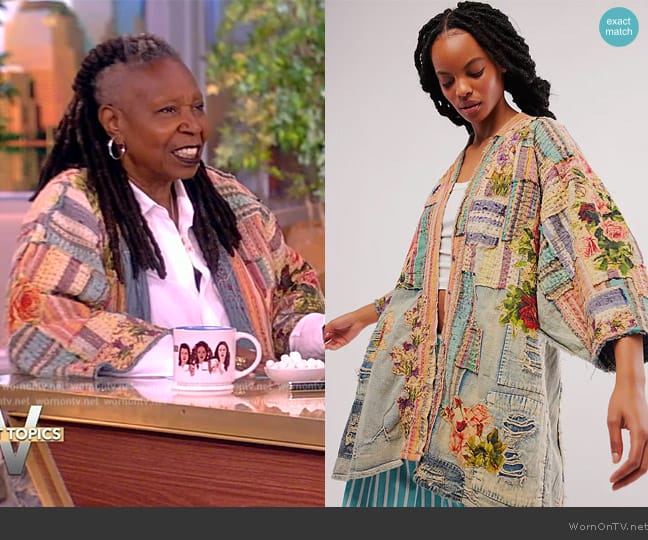 WornOnTV: Whoopi’s patchwork floral jacket on The View | Whoopi ...