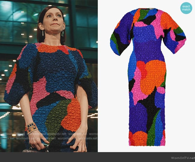 WornOnTV: Elsbeth’s abstract textured dress on Elsbeth | Carrie Preston ...