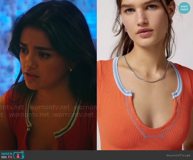 WornOnTV: Noa’s red stripe trim top on Pretty Little Liars Original Sin | Maia Reficco | Clothes ...