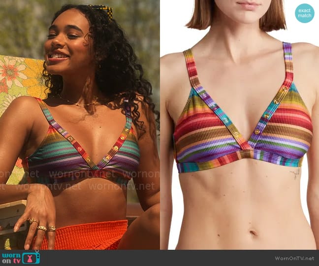 WornOnTV: Tabby’s striped bikini and orange crochet skirt on Pretty Little Liars Original Sin ...