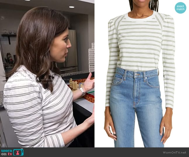 WornOnTV: Hallie Jackson’s white and green striped top on NBC News ...