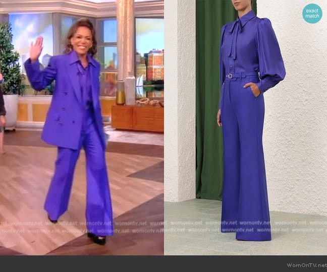 WornOnTV: Sunny’s purple tie neck blouse and blazer on The View | Sunny Hostin | Clothes and ...