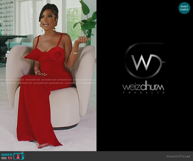 WornOnTV: Lesa’s red confessional dress on The Real Housewives of Dubai ...