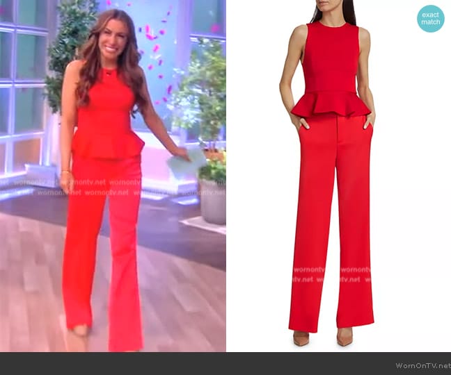 WornOnTV: Alyssa’s red peplum top and pants on The View | Alyssa Farah ...