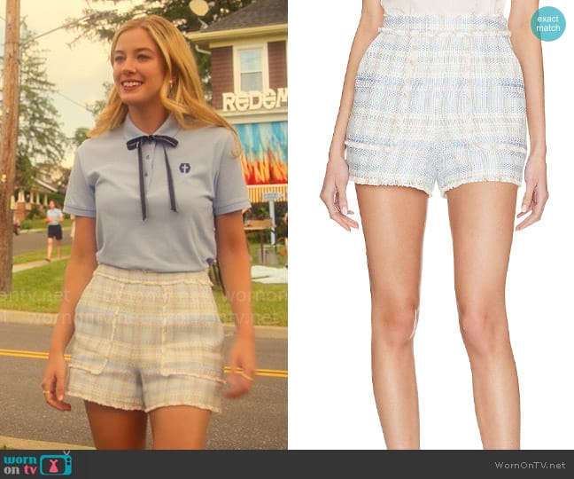 WornOnTV: Kelly’s light blue tweed shorts on Pretty Little Liars ...
