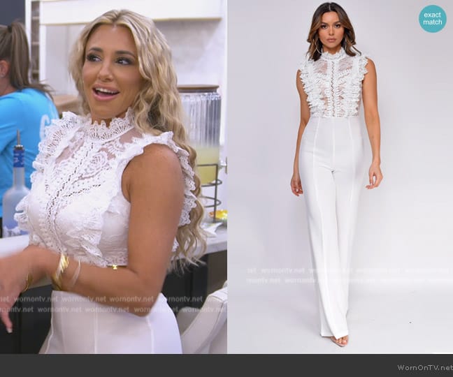 WornOnTV: Danielle’s white lace jumpsuit on The Real Housewives of New ...