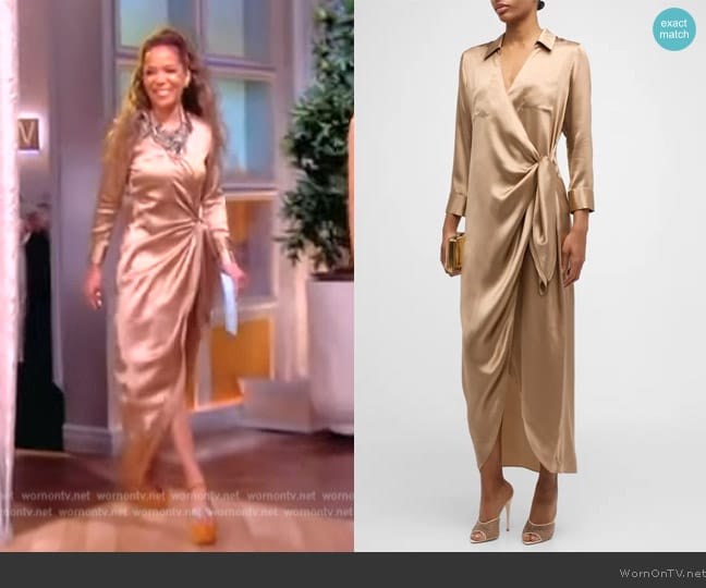 WornOnTV: Sunny’s satin tie waist wrap dress on The View | Sunny Hostin | Clothes and Wardrobe ...