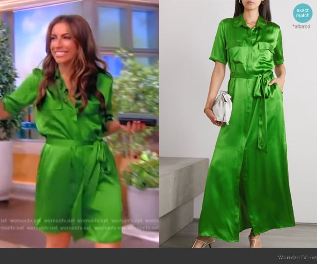 WornOnTV: Alyssa’s green satin utility dress on The View | Alyssa Farah Griffin | Clothes and ...