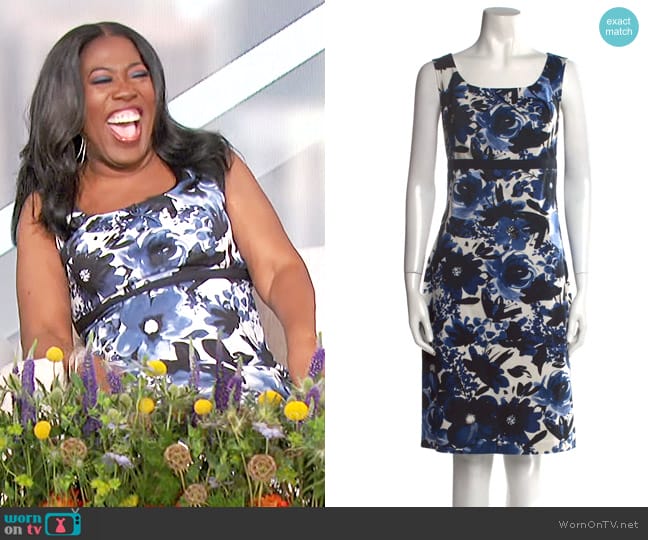 WornOnTV: Sheryl’s blue floral sleeveless dress on The Talk | Sheryl ...