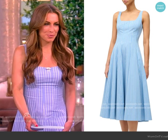 WornOnTV: Alyssa’s blue pinstripe dress on The View | Alyssa Farah Griffin | Clothes and ...