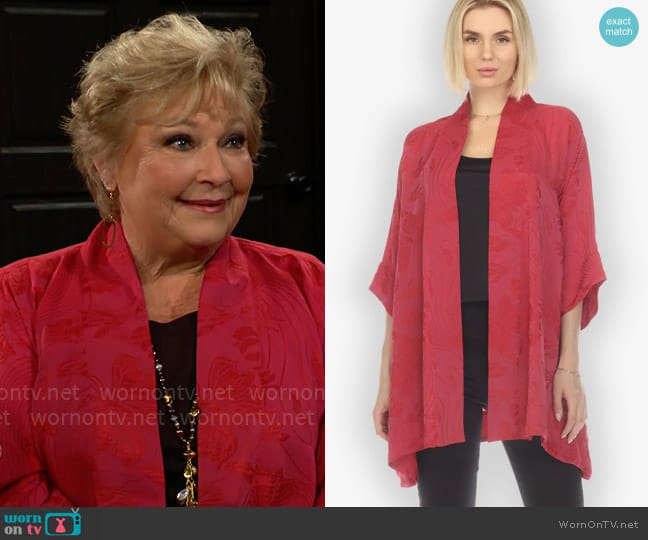 WornOnTV: Traci’s pink floral cardigan on The Young and the Restless ...