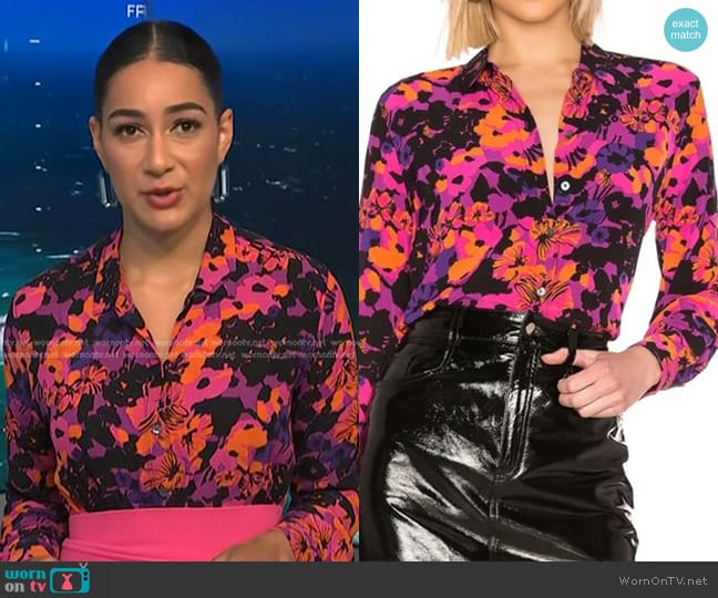 WornOnTV: Morgan’s pink floral blouse on NBC News Daily | Morgan ...