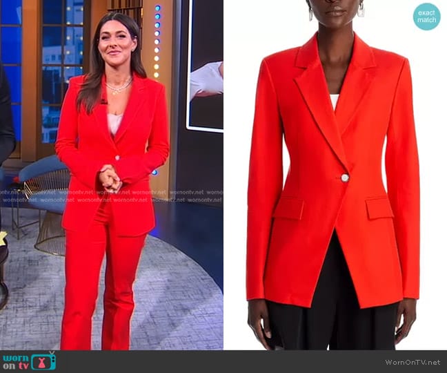WornOnTV: Erielle’s red blazer and pant suit on Good Morning America ...
