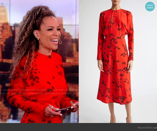 WornOnTV: Sunny’s red floral print dress on The View | Sunny Hostin | Clothes and Wardrobe from TV