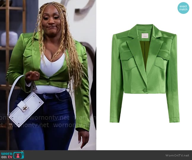 WornOnTV: Danni’s green cropped blazer on Tyler Perrys Sistas | Mignon ...