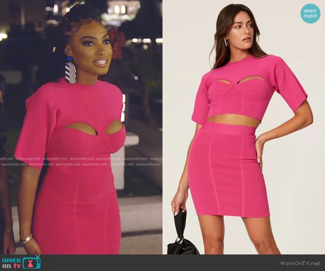 WornOnTV: Lesa’s pink cutout top and skirt on The Real Housewives of ...