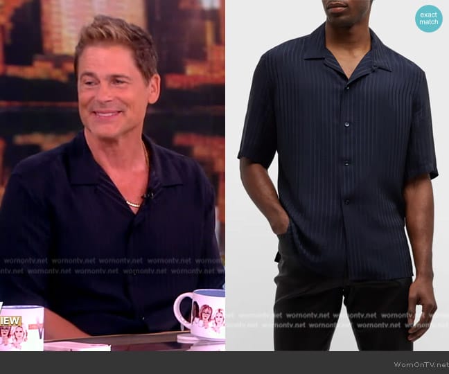 WornOnTV: Rob Lowe’s navy pinstripe shirt on The View | Clothes and ...