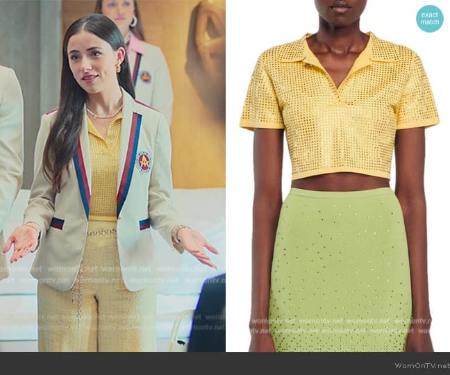 WornOnTV: Emilia’s yellow studded shirt on Elite | Ane Rot | Clothes ...