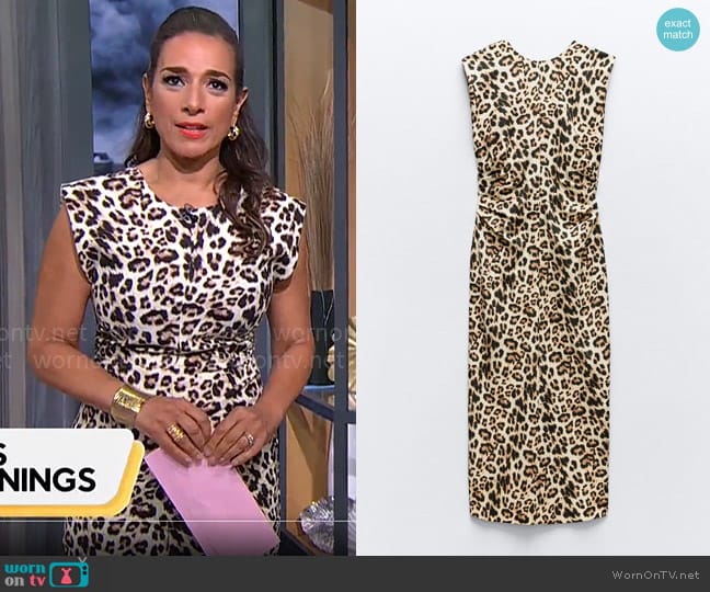 WornOnTV: Michelle Miller’s leopard print midi dress on CBS Mornings ...