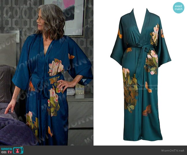 WornOnTV: Fiona’s blue floral robe on Days of our Lives | Serena Scott ...