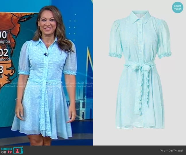 WornOnTV: Ginger’s blue floral shirtdress on Good Morning America ...