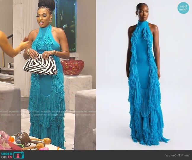 WornOnTV: Lesa’s blue fringed knit dress on The Real Housewives of ...