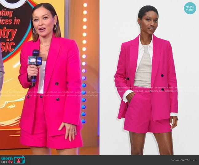 WornOnTV: Eva’s hot pink blazer and shorts on Good Morning America | Eva Pilgrim | Clothes and ...