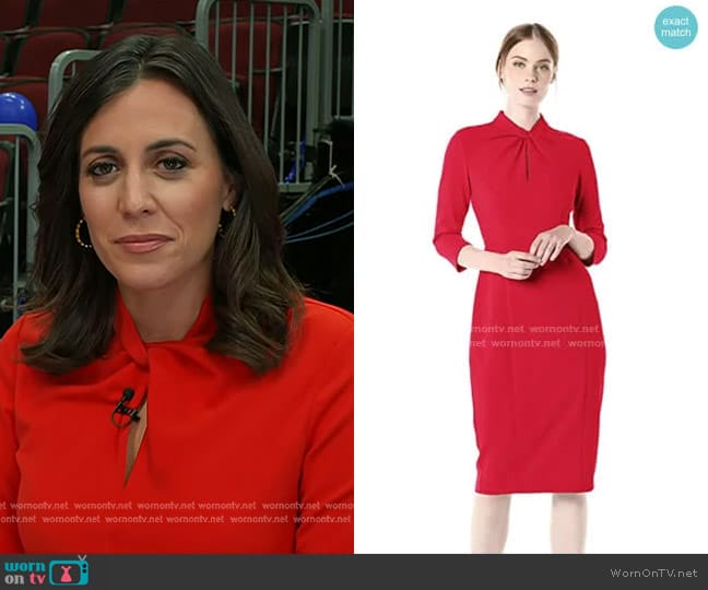 WornOnTV: Hallie’s red twisted neck dress on Today | Hallie Jackson | Clothes and Wardrobe from TV