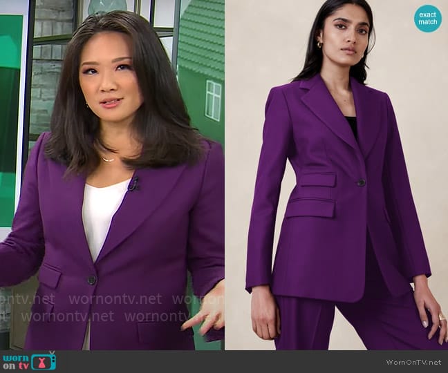 WornOnTV: Nancy Chen’s purple blazer on CBS Mornings | Nancy Chen ...