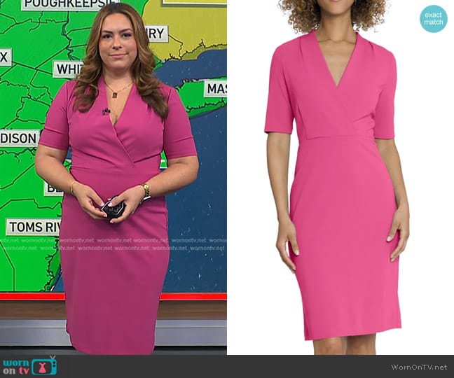 WornOnTV: Violeta Yas’ pink surplice dress on NBC News Daily | Violeta ...