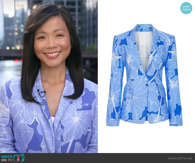 WornOnTV: Weijia Jiang’s blue floral blazer on CBS Mornings | Weijia ...