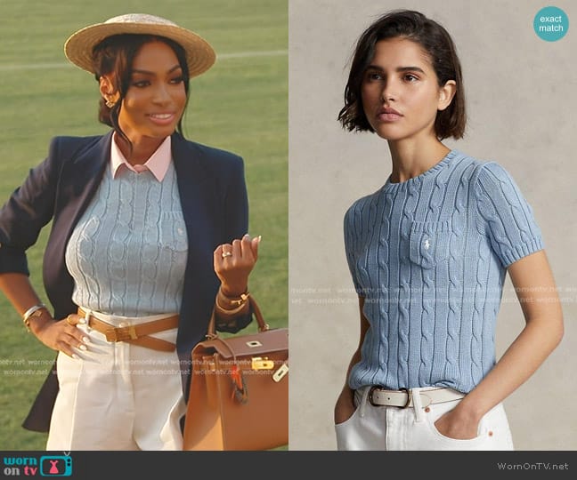 WornOnTV: Lesa’s blue cable knit sweater on The Real Housewives of ...