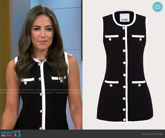 WornOnTV: Kaylee’s black contrast trim buttoned dress on Today | Kaylee ...